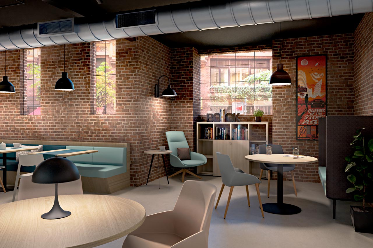 Work Cafe. Coffice spaces that encourage collaboration at work
