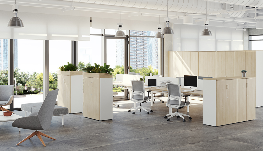 Modular cabinets for offices